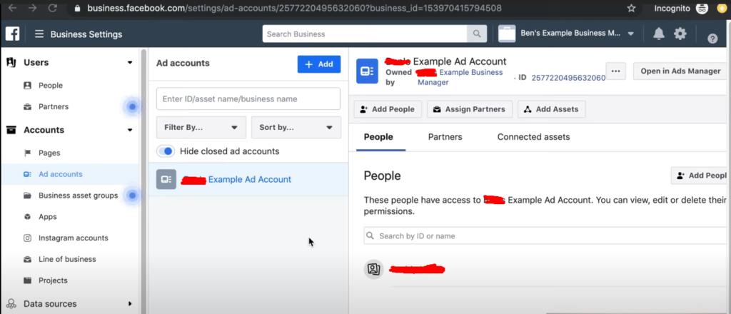 A full setup on Facebook: BM and autoregs